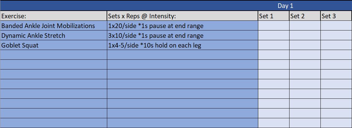 Ankle Mobility Program – Mako Training Methods